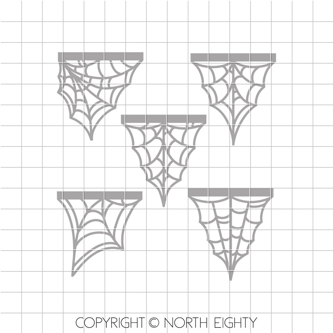 Halloween Banner Svg Spiderweb Dxf Bunting Banner Cut File Halloween ...