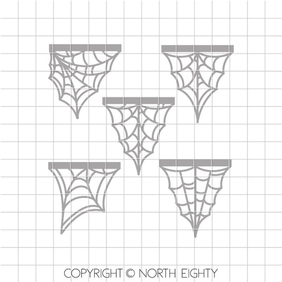 Halloween Banner Svg Spiderweb Dxf Bunting Banner Cut | Etsy