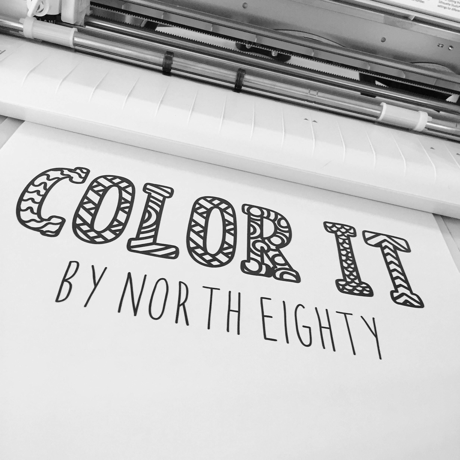 Doodle Font - Coloring Book Font - Color It Typeface - Coloring Book ...