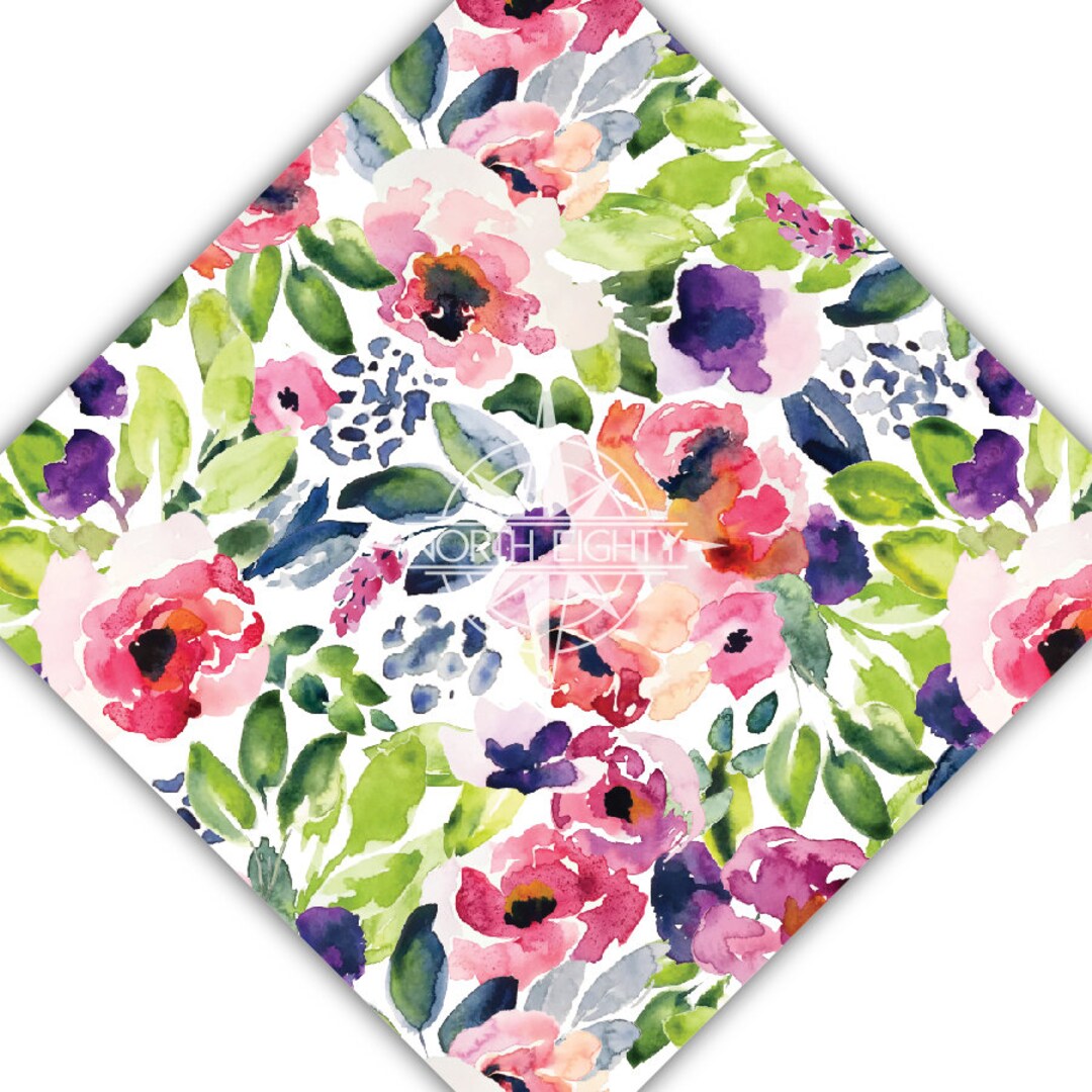 Floral Printed Adhesive Vinyl, Printed Craft Vinyl, Heat Transfer Vinyl ...