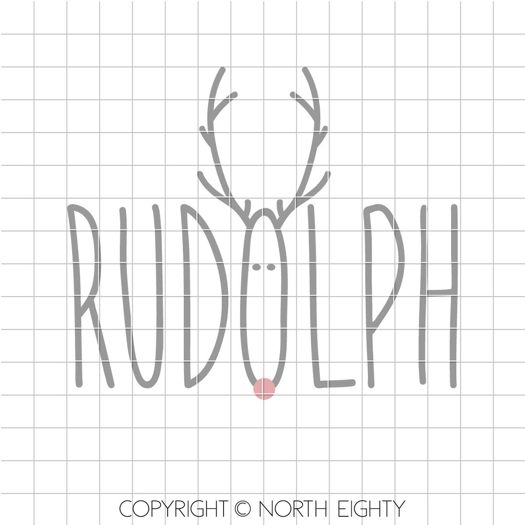 Rudolph Svg Christmas SVG Cut File Rudolph Red Nose Reindeer File ...