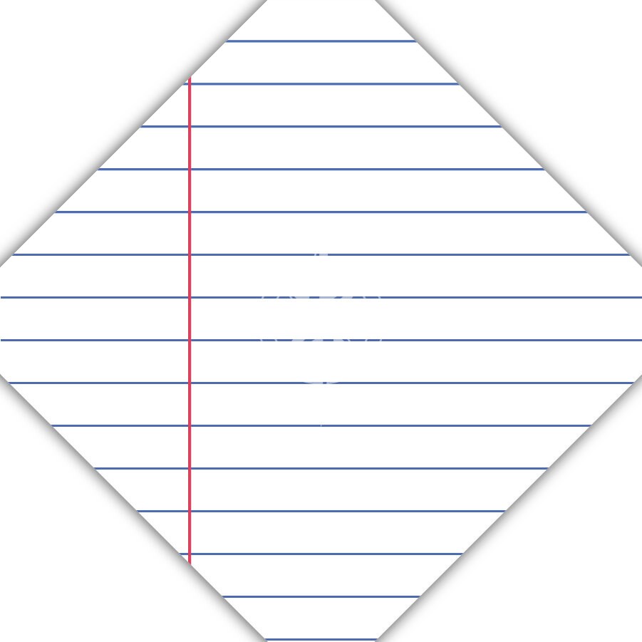 Notebook Paper Half Sheet Vinyl Decal Notebook Decal Decal - Etsy