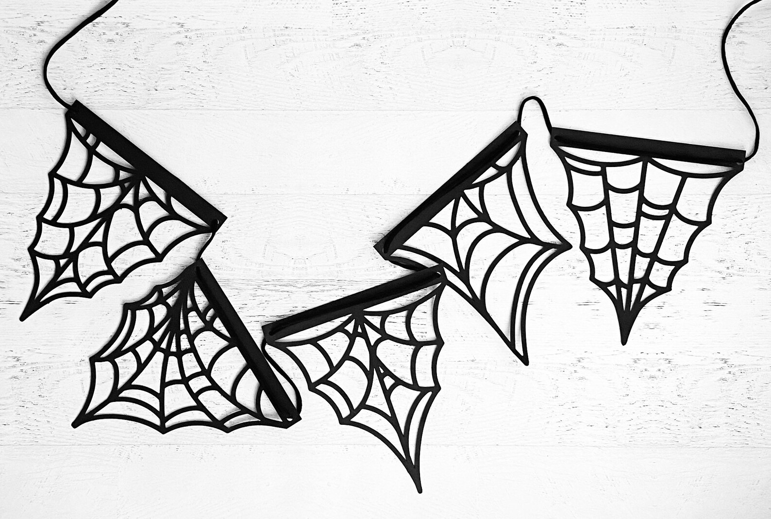 Halloween Banner Svg Spiderweb Dxf Bunting Banner Cut - Etsy