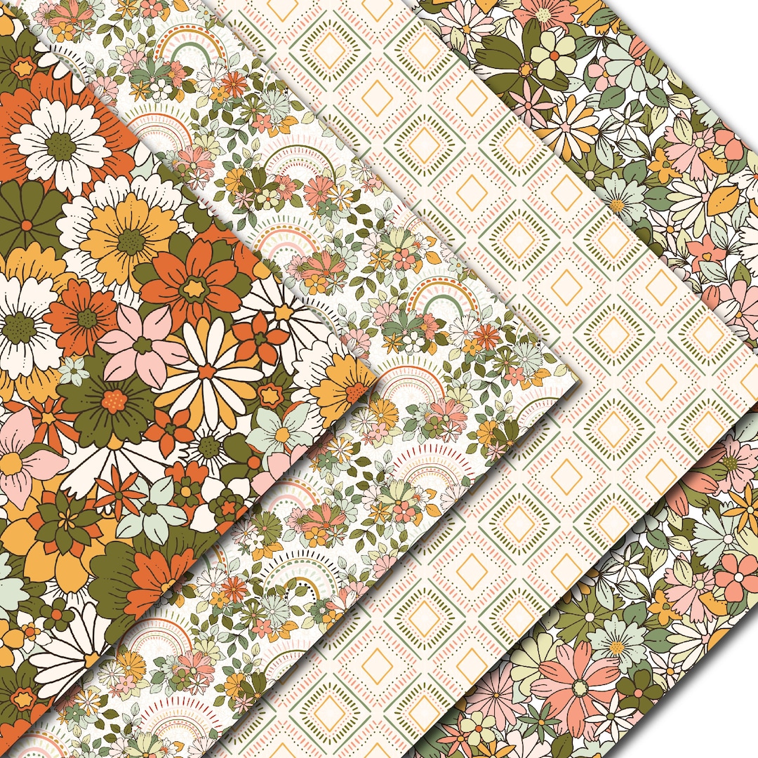 Groovy Boho Printed Vinyl Bundle, Pattern Craft Vinyl, Boho Adhesive ...