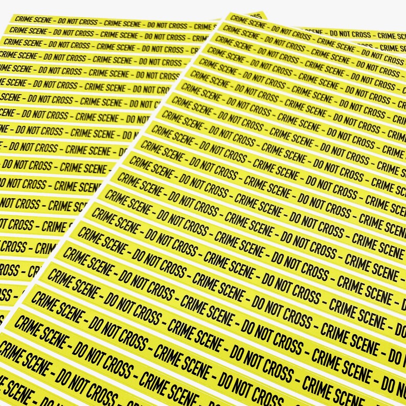Crime Scene Tape Sticker Decals Halloween Decals Crime - Etsy