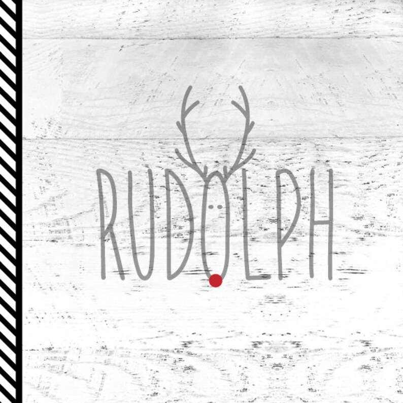 Rudolph svg Christmas SVG Cut File Rudolph Red Nose | Etsy