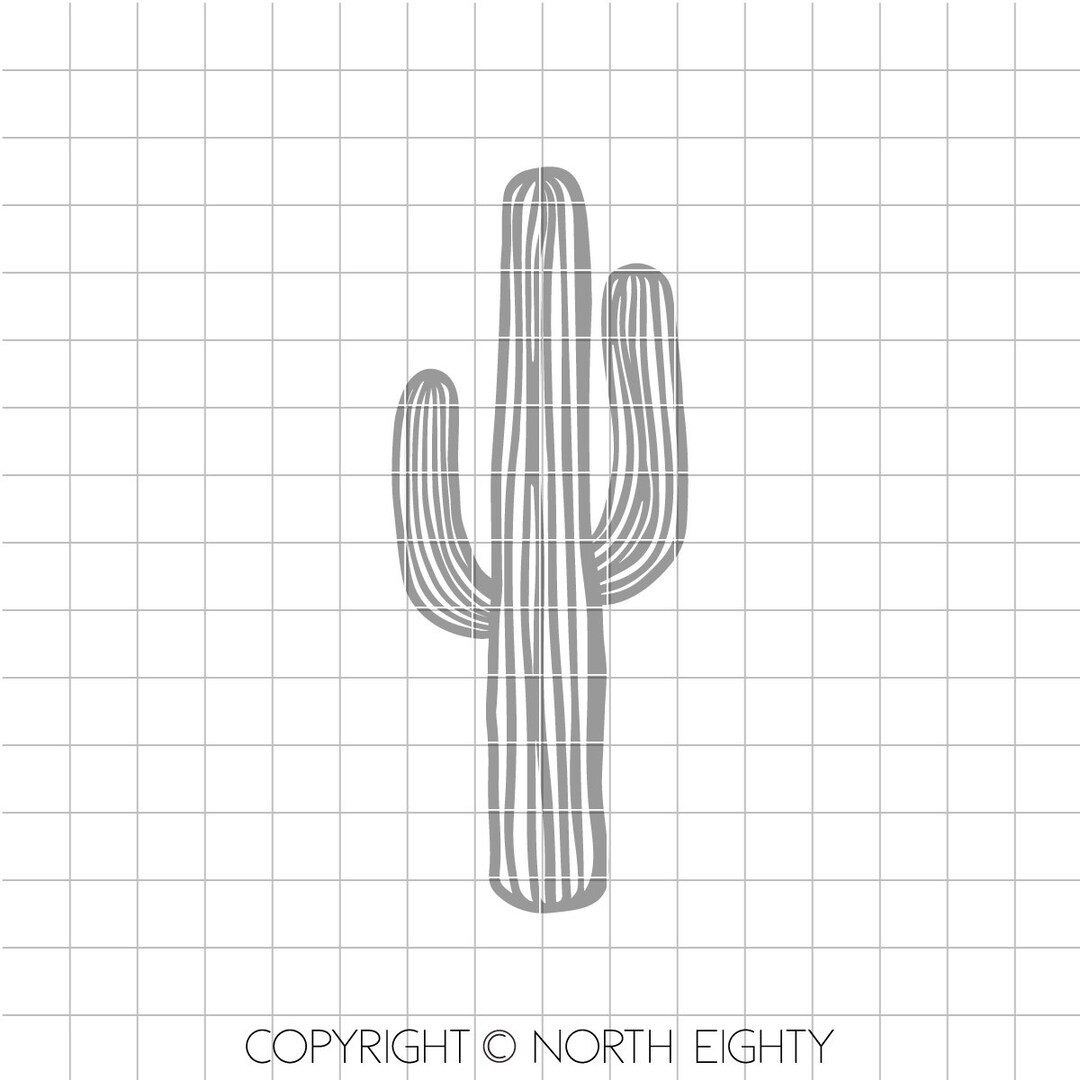 Cactus Svg Cut File - Cactus Cutfile - Cactus Silhouette Dxf - Cactus ...