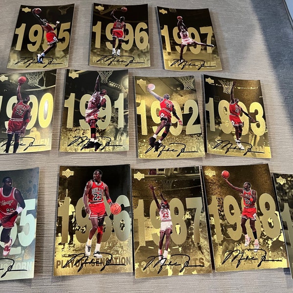 Michael Jordan Gold Cards - Etsy