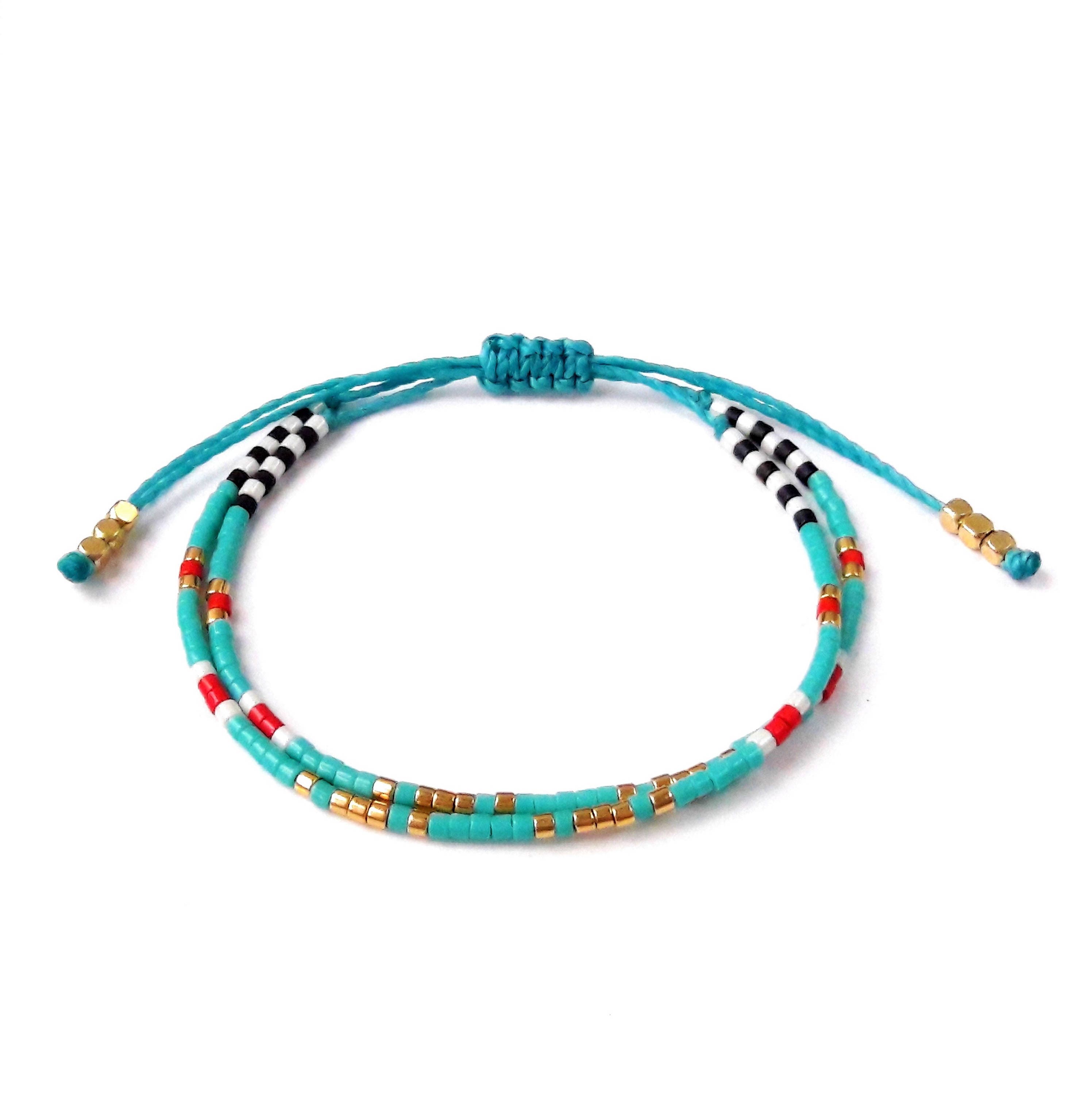 Boho Summer Surfer Bracelet, String Surfer Bracelet Set for Men Teen ...