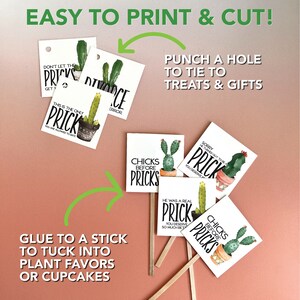 Divorce Party Favor Tags, Prick Puns, Cactus Breakup Puns, Divorce ...