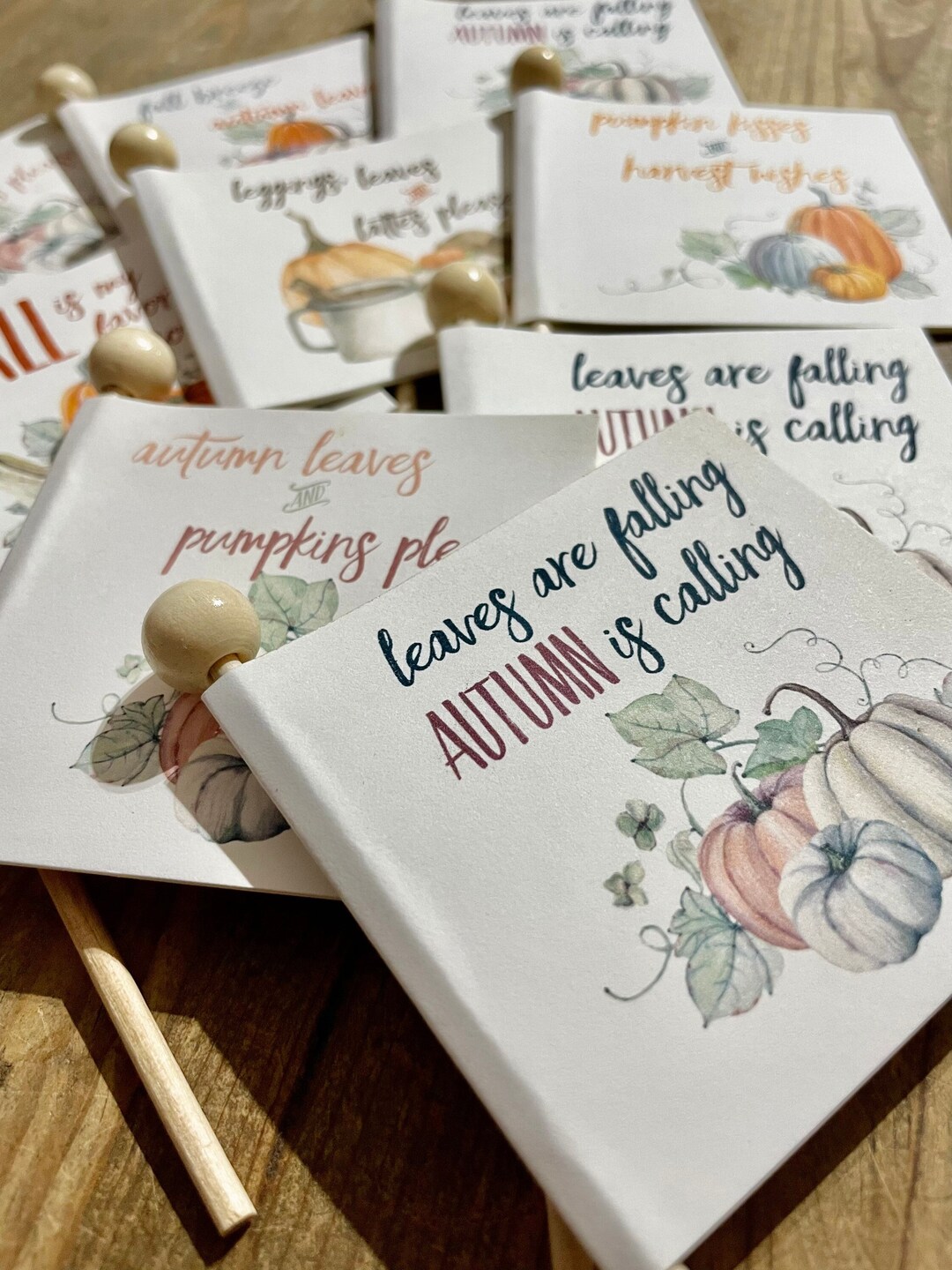 Fall Pumpkin Puns Stick Tags, Autumn Party Favor Tags, Food Safe Sticks ...