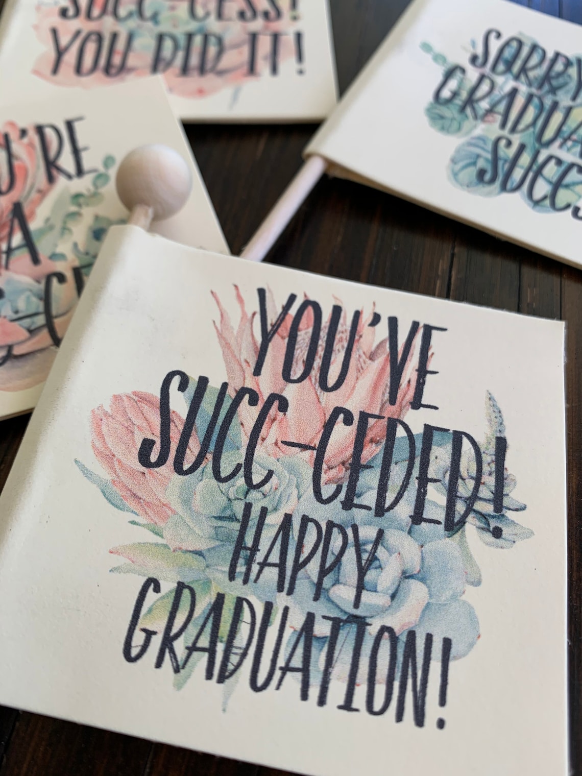 Succ-cess (success!) You Did It! Graduation Succulent Gift Arrangement ...