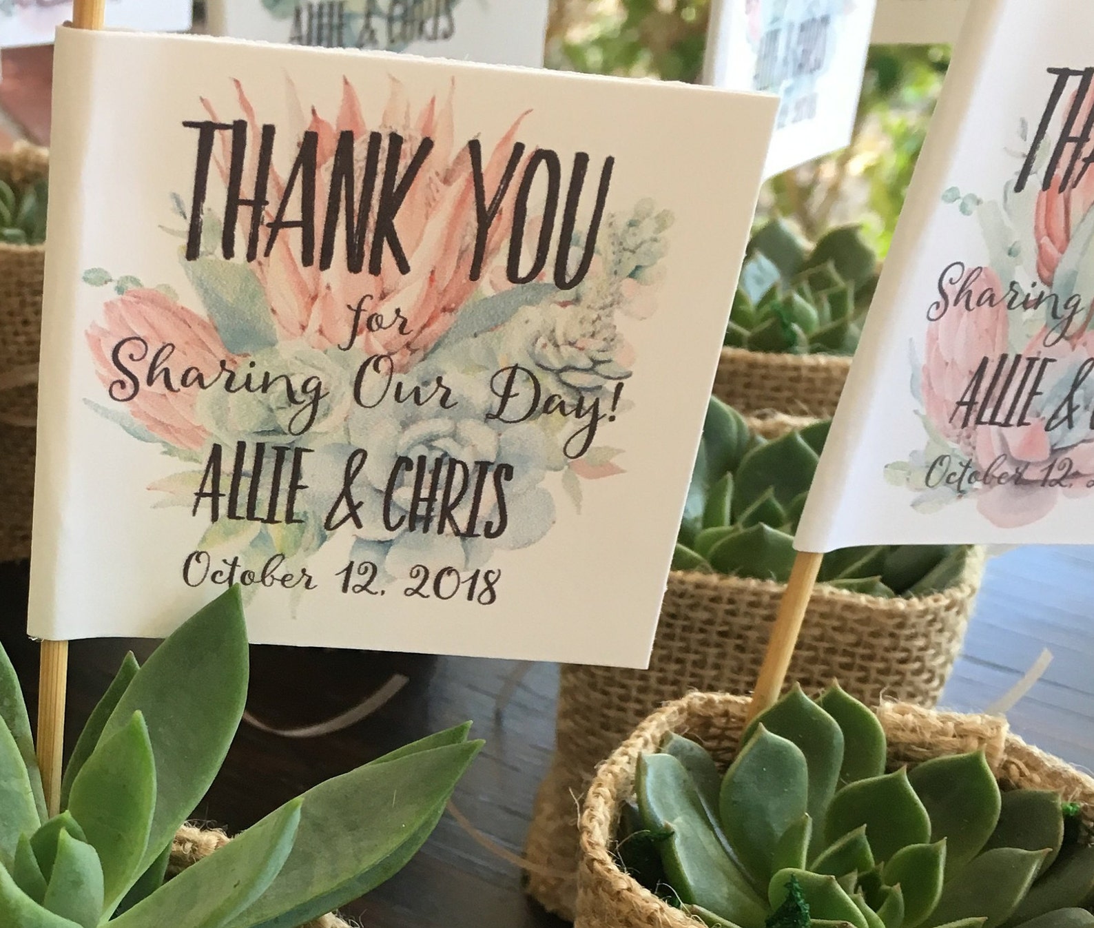 Custom Favor Tags Custom Flag Tags for Favors Personalized - Etsy