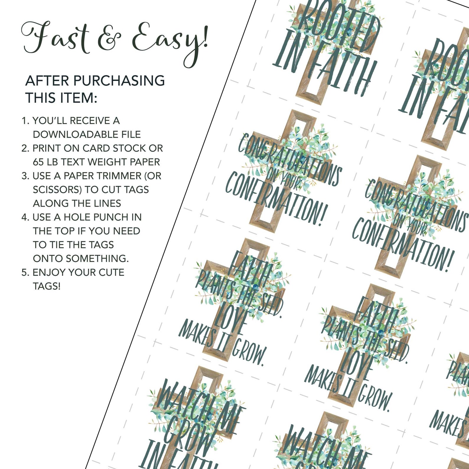 Confirmation Print at Home Catholic Confirmation Favor - Etsy