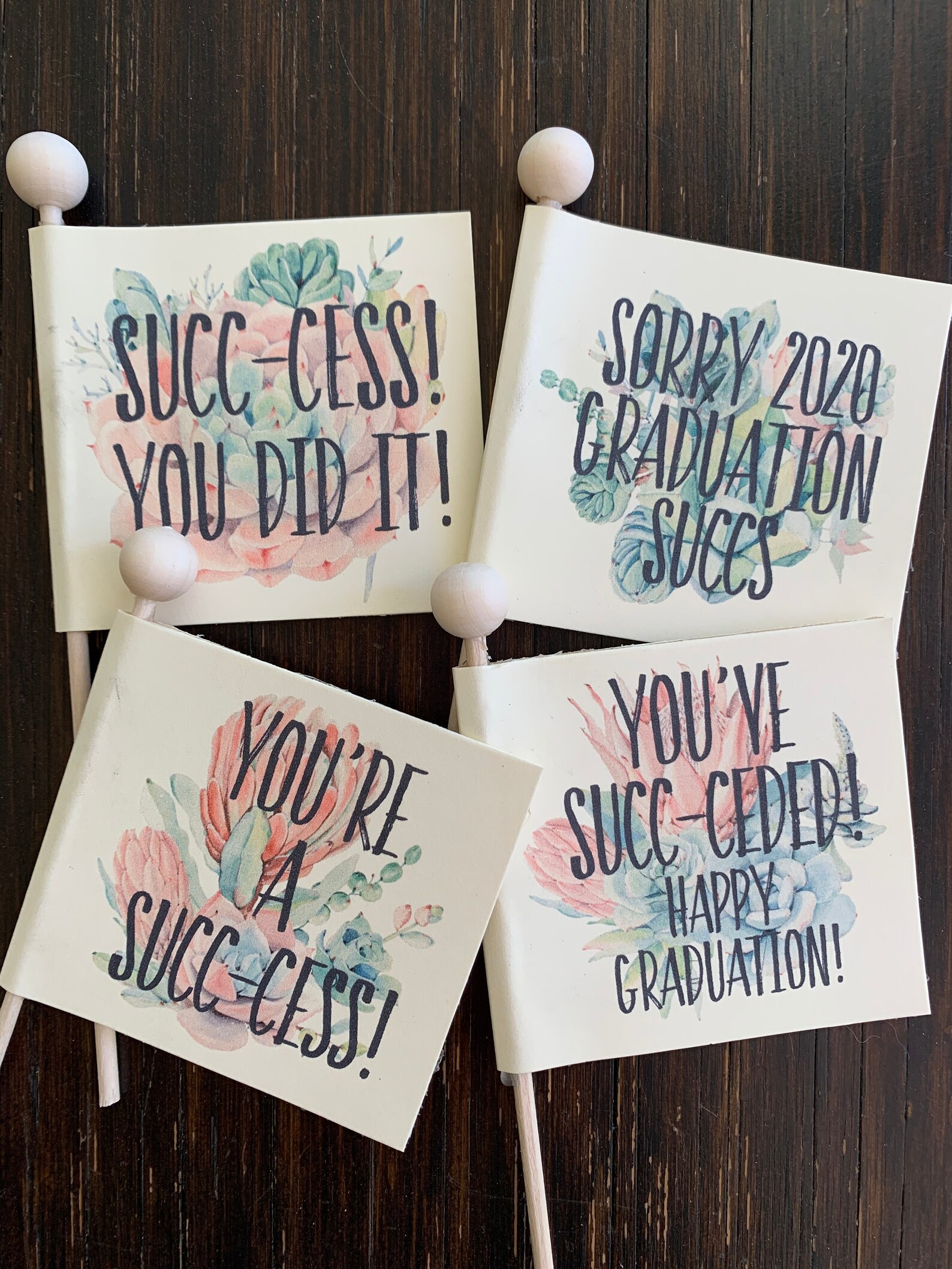 Succ-cess success You Did It Graduation Succulent Gift - Etsy