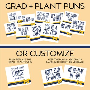 Graduation Succulent Favors Pun Tags, Burlap Wrap, Boho Grad Favors ...