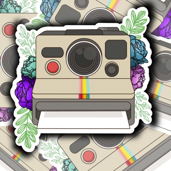 Polaroid Camera Sticker Vinyl Sticker Laptop Sticker Camera | Etsy