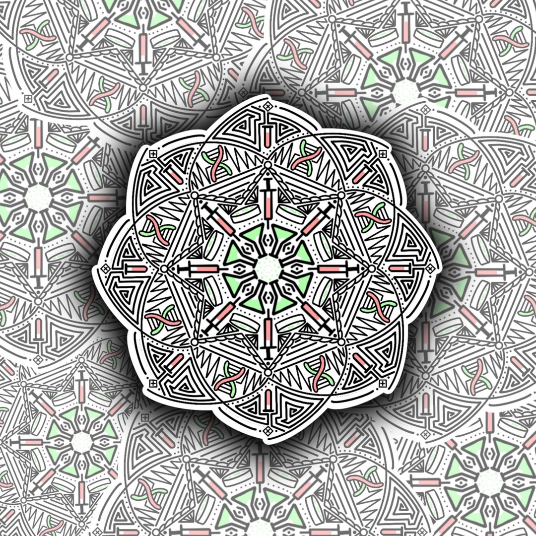 Biology Based Mandala Vinyl Sticker; Science Mandala - Etsy