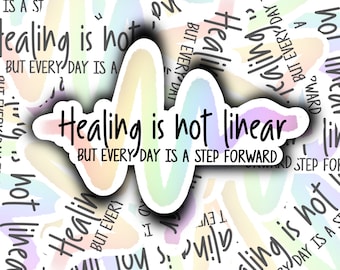 Healing is Not Linear Sticker - Etsy