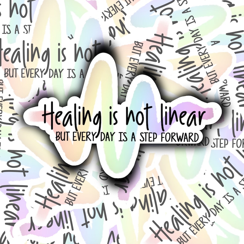 Healing is Not Linear Vinyl Sticker; Healing; Mental Health Sticker - Etsy