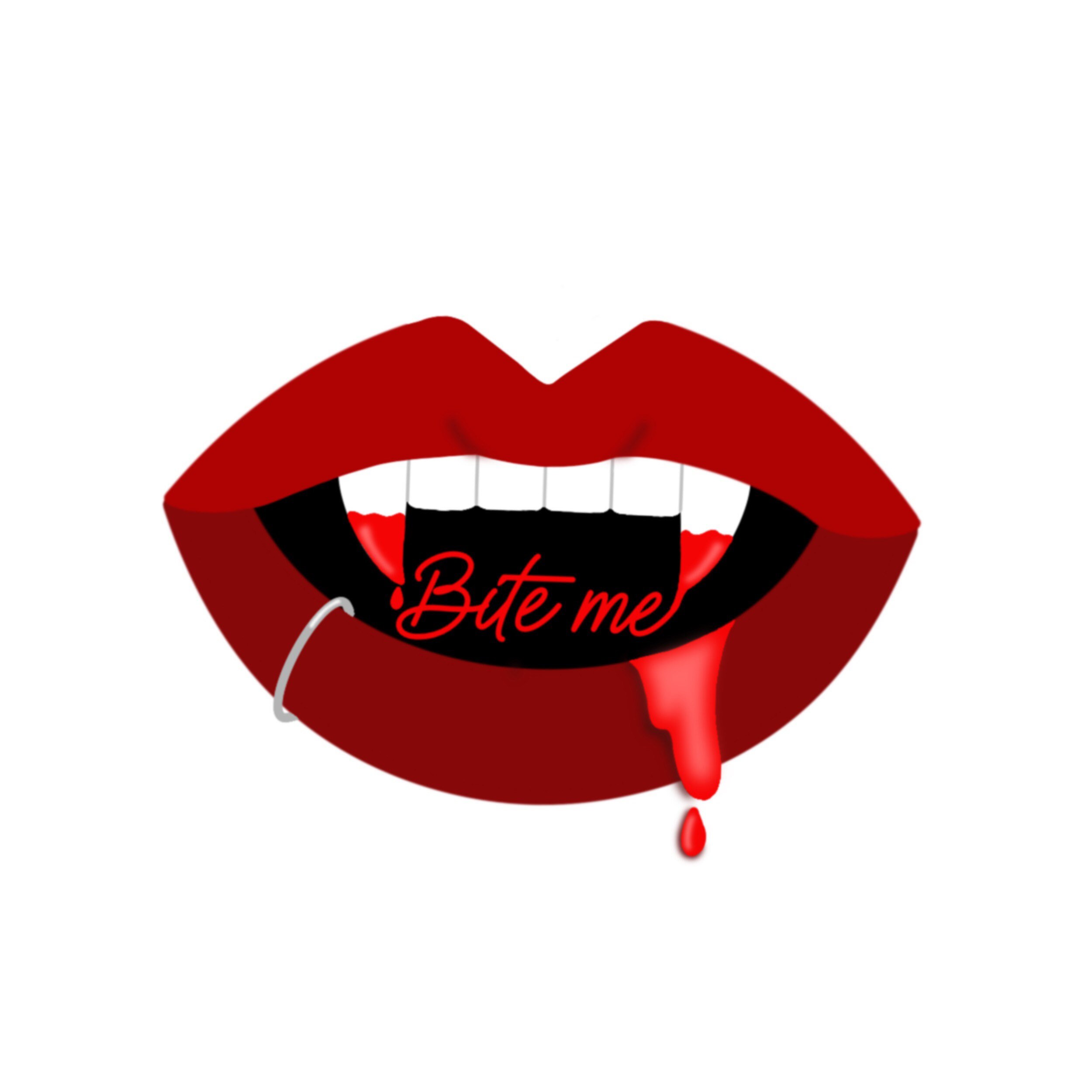 Bite Me Vinyl Sticker Halloween Sticker Spooky Sticker Vampire Sticker ...