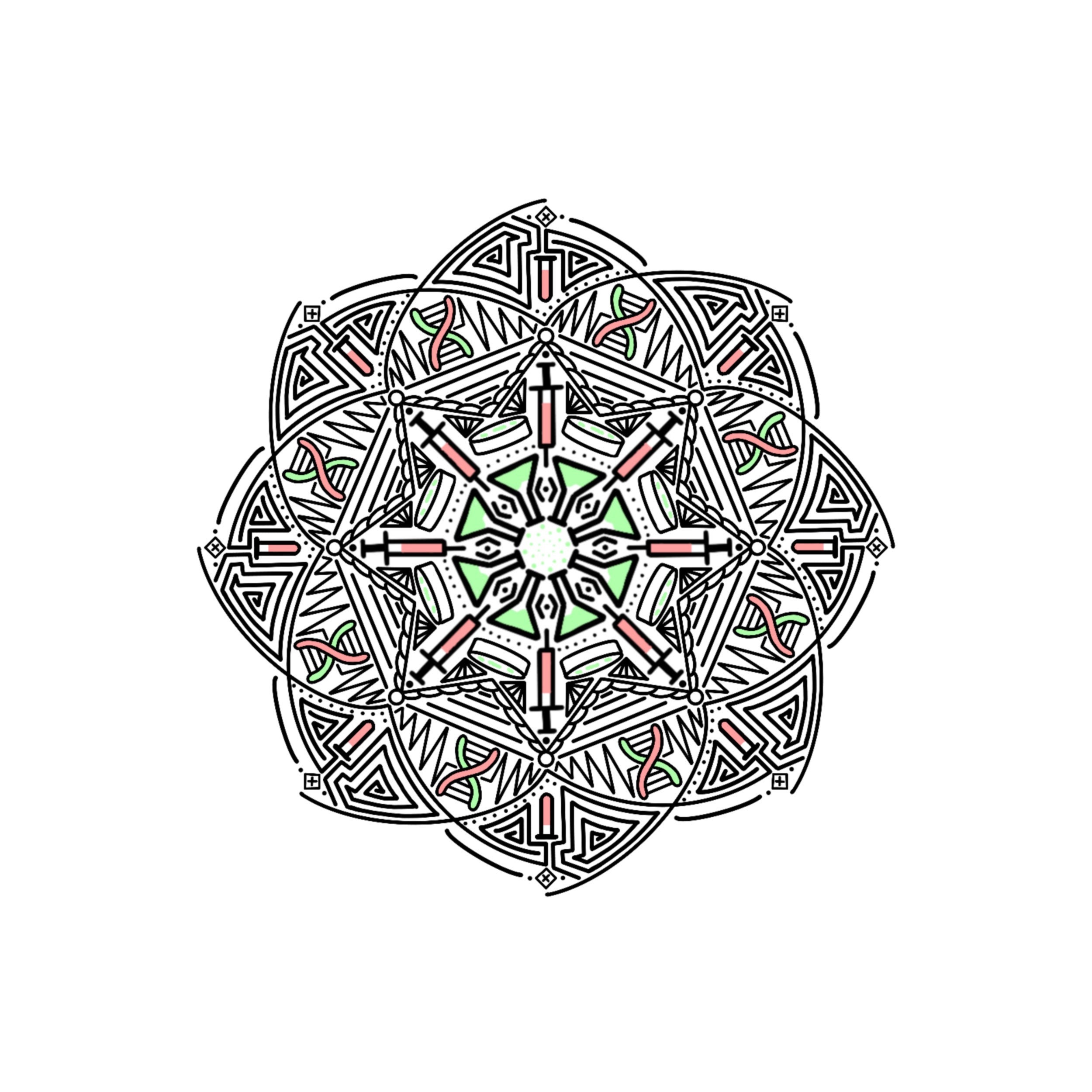 Biology Based Mandala Vinyl Sticker Science Mandala - Etsy Australia