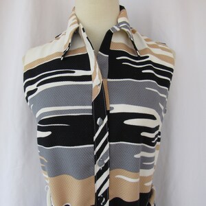 Vintage 60s 70s Lady Bayard Abstract Cotton Shift Dress - Sleeveless ...