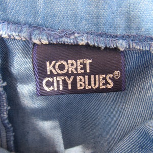 Vintage 70s Koret City Blues Denim Jeans Cotton A-line Elastic Waist ...
