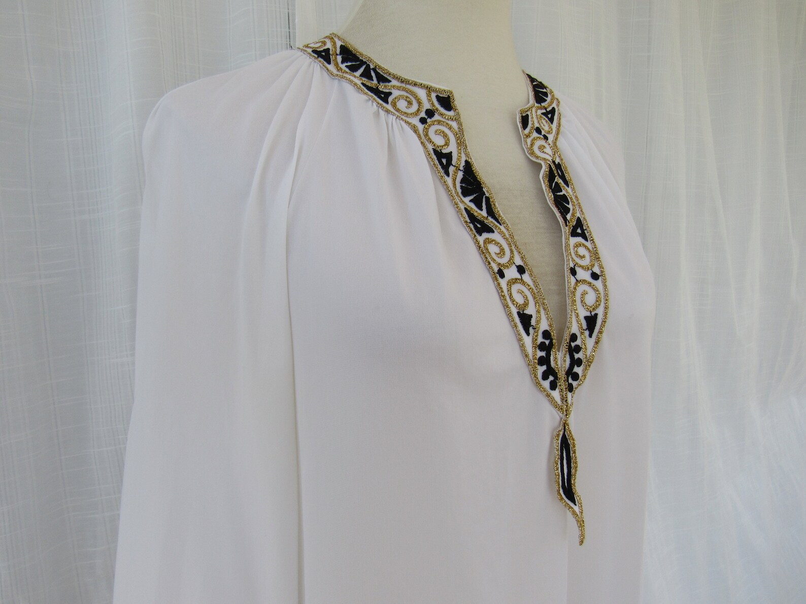 Vintage 60s Movie Star Embroidered Chemise Tunic Blouse S M | Etsy