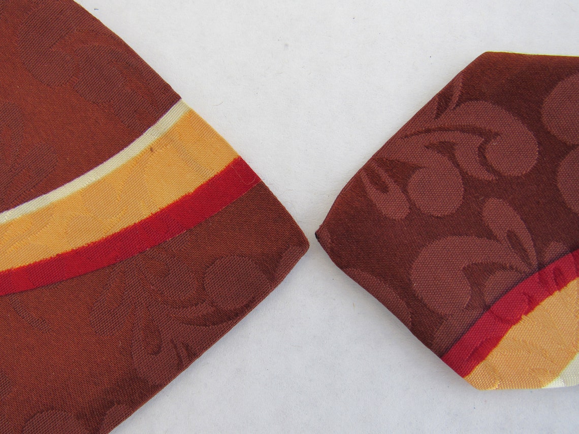 Vintage 40s 50s Arrow Jacquard Leaf Weave Geometric Striped - Etsy