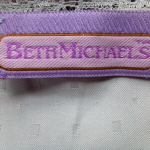 Vintage 80s Beth Michaels Embroidered Silky Satin Teddy Chemise Robe ...