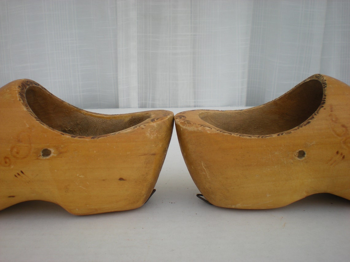 Vintage 50s 60s Dutch Miniature Clogs Hand-carved Wooden Wall | Etsy