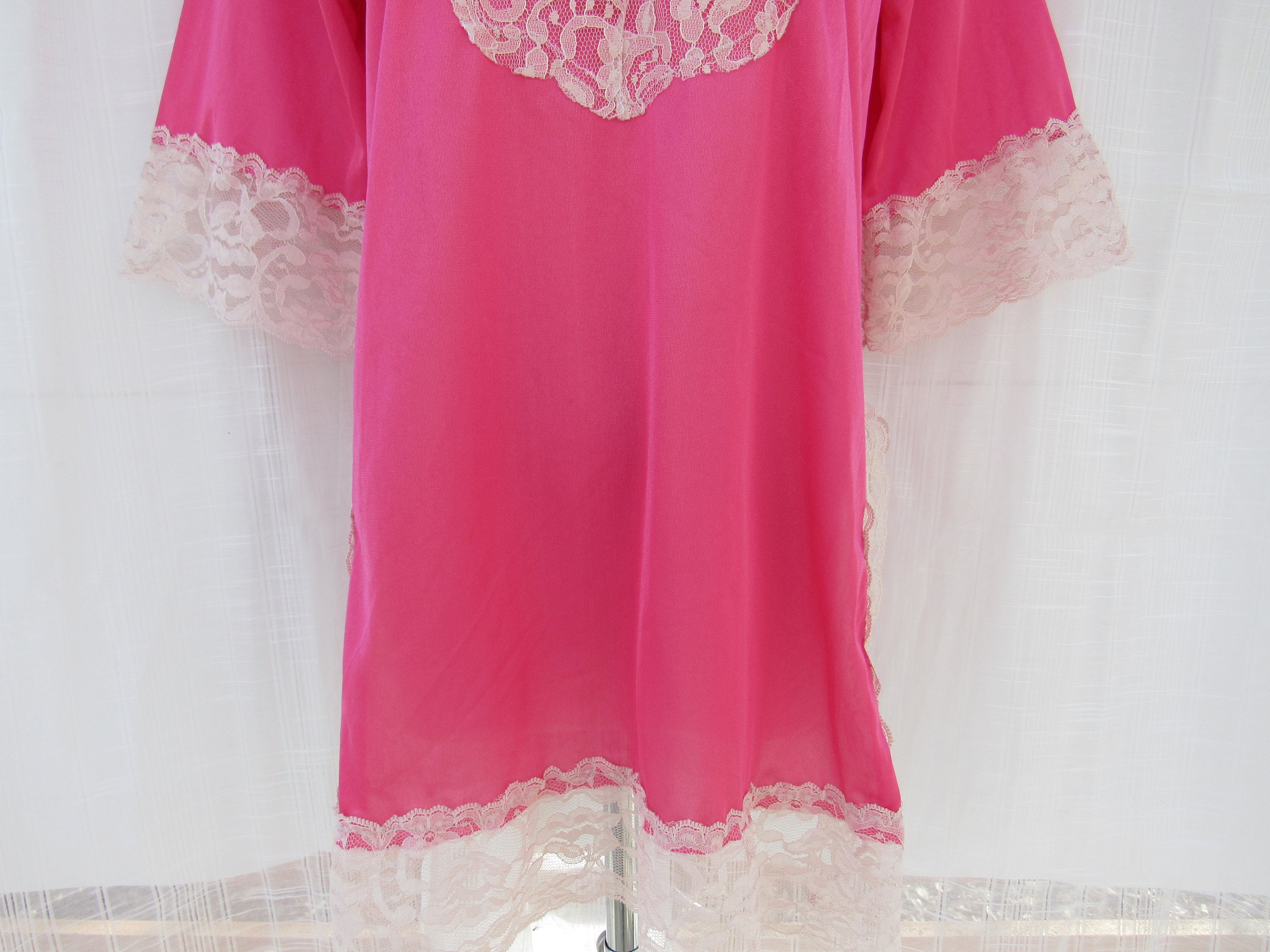 Vintage 70s 80s Erica Loren NY Lacy Tear Drops Buttoned Silky - Etsy