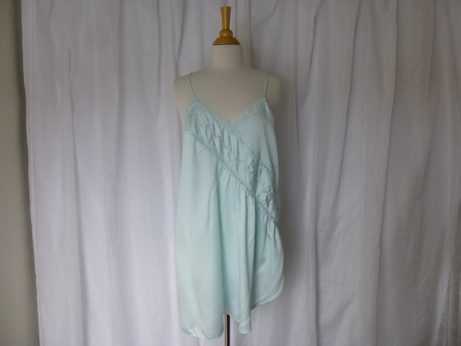 Vintage 80s Beth Michaels Embroidered Teddy Chemise Robe Three | Etsy