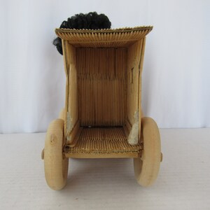 Vintage 70s Toothpick Wooden Steam Train Rail Engine Handcrafted Folk ...