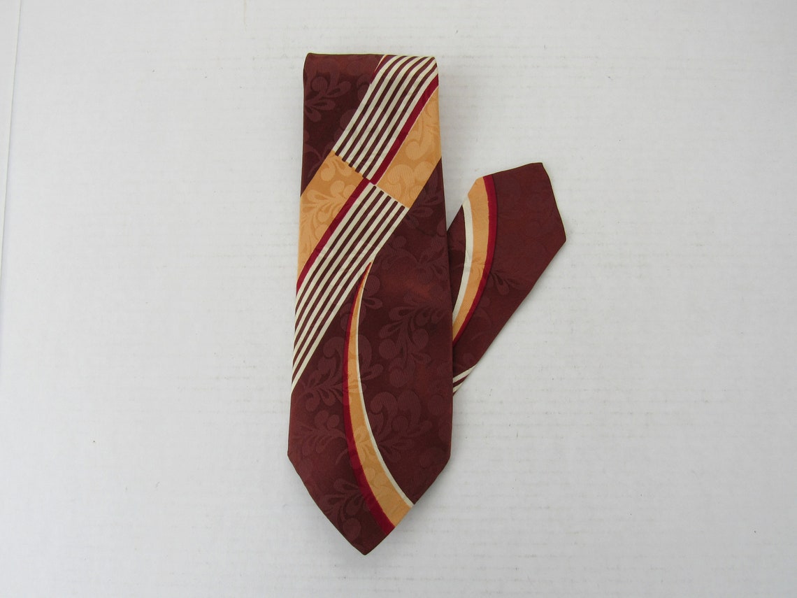 Vintage 40s 50s Arrow Jacquard Leaf Weave Geometric Striped - Etsy