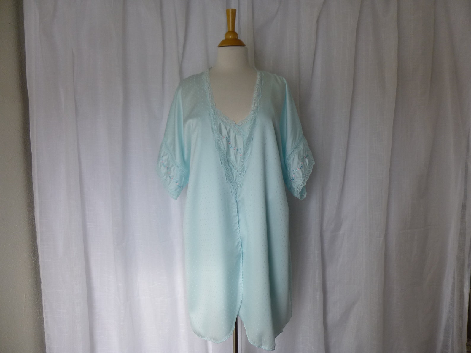 Vintage 80s Beth Michaels Embroidered Teddy Chemise Robe Three - Etsy