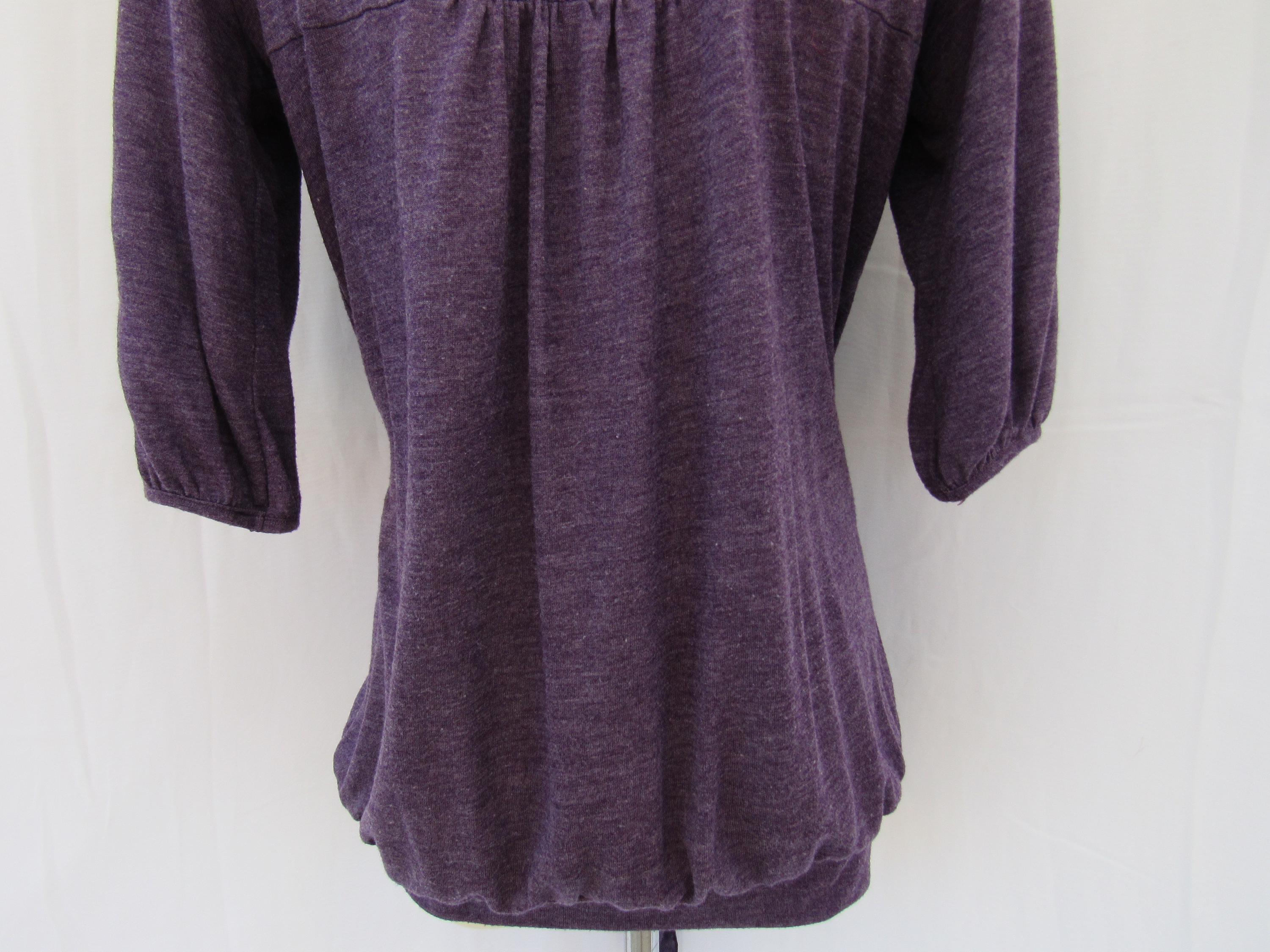 Vintage Y2K L.A. Movers Heather Purple Knitted Cardigan: Open Tie Front ...