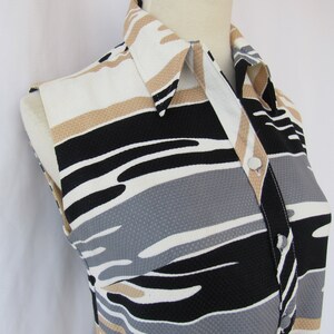 Vintage 60s 70s Lady Bayard Abstract Cotton Shift Dress - Sleeveless ...