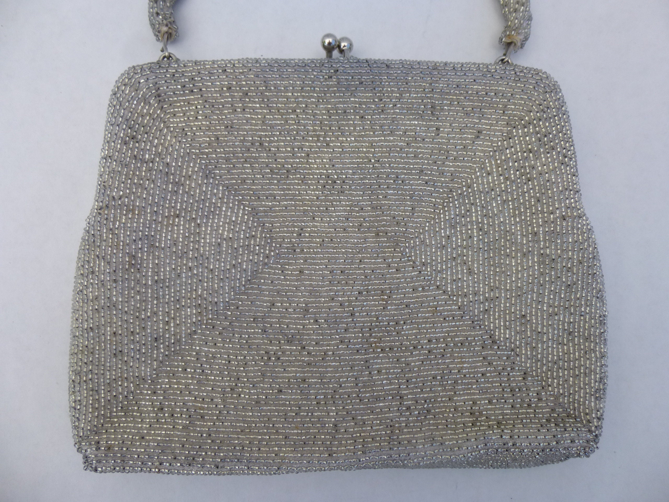 Vintage 50s Richere Hand-beaded Evening Clutch: Retro Formal Purse, Art ...