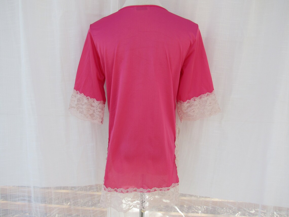 Vintage 70s 80s Erica Loren NY Lacy Tear Drops Buttoned Silky - Etsy