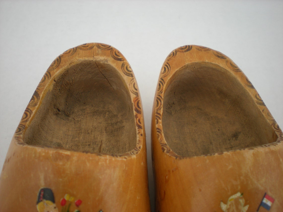 Vintage 50s 60s Dutch Miniature Clogs Hand-carved Wooden Wall | Etsy