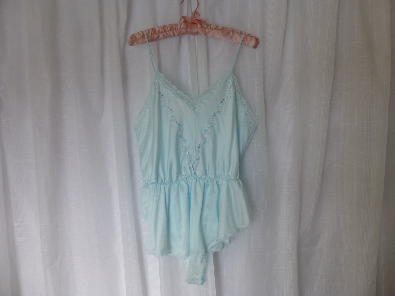 Vintage 80s Beth Michaels Embroidered Teddy Chemise Robe Three - Etsy