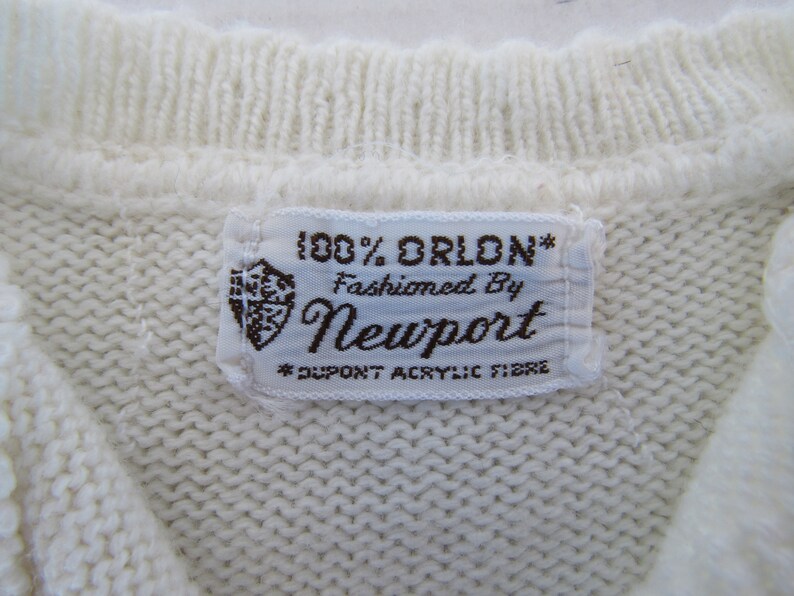 Vintage 60s Newport Baby Cardigan | Floral Applique Knit Sweater, 9-12 ...