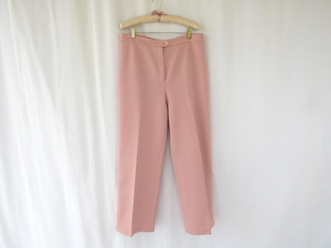 Vintage 70s Sears Jersey Polyester Slacks: High-waist Pleated Trousers ...