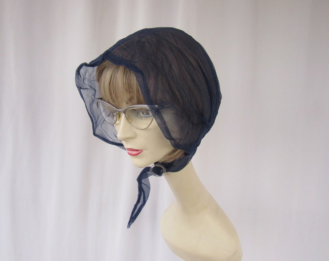 Vintage 50s 60s Sheer Net Nylon Coiffure Curler Roller Cover Tie Clasp ...