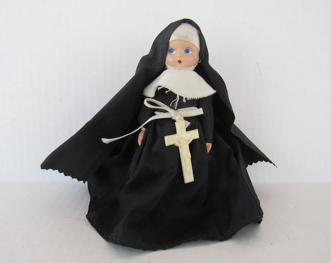 Vintage 40s 50s Holy Sister Catholic Composition Handmade Nun Religious ...