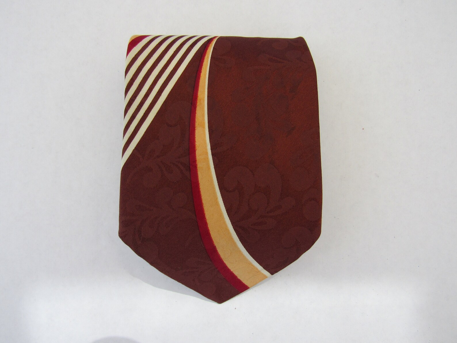 Vintage 40s 50s Arrow Jacquard Leaf Weave Geometric Striped - Etsy