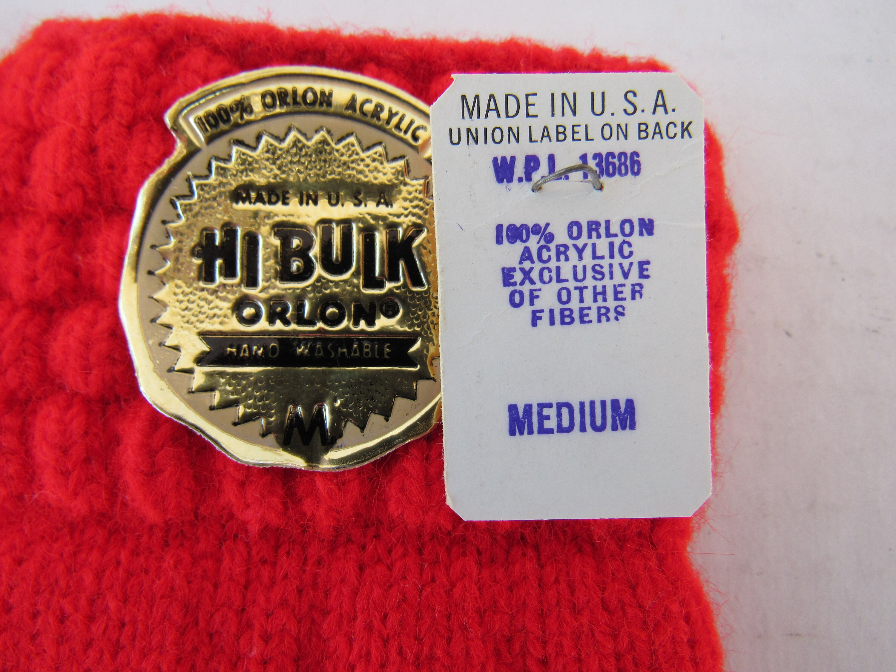 Vintage 50s 60s Retro Orlon Hi Bulk Knitted Winter Gloves | Etsy