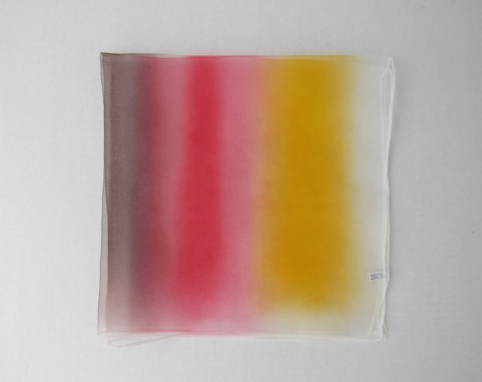 Vintage 50s 60s Ombre Sheer Silky Chiffon Square Coiffure Curler Cover ...